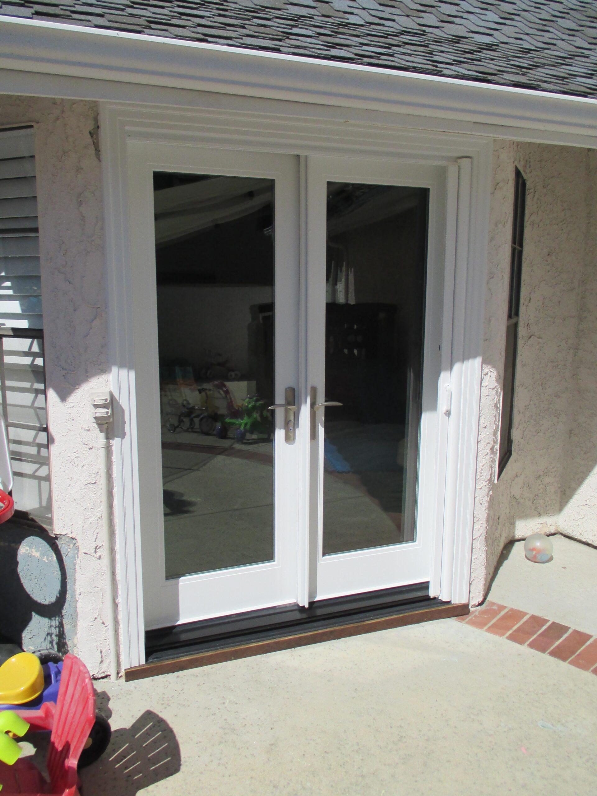 Single Over Double Doors | California Retractable Screen Doors