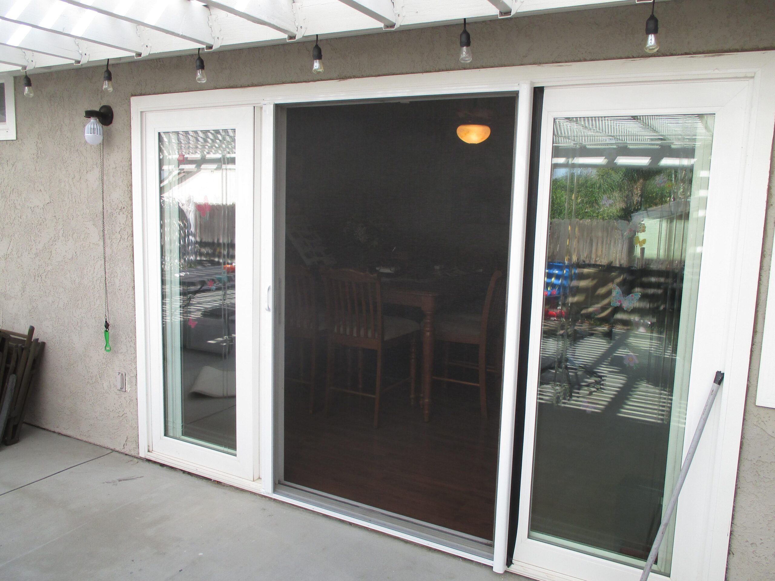 Single Over Double Doors | California Retractable Screen Doors