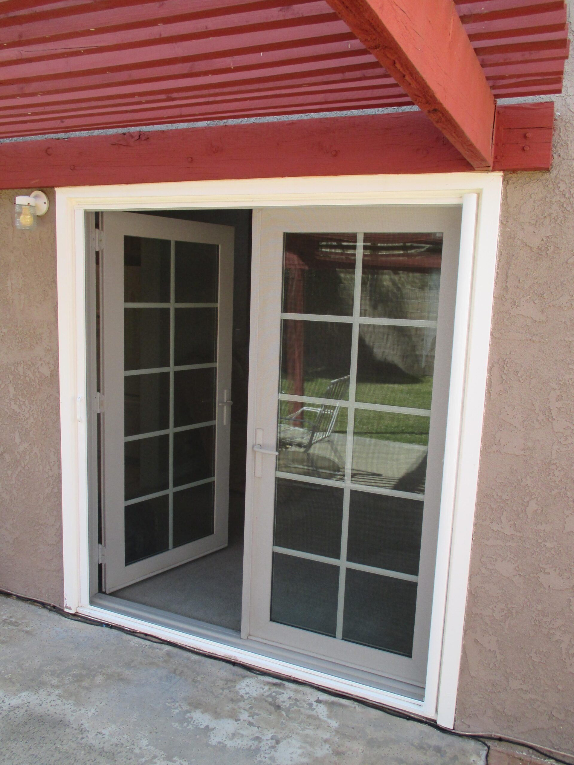 Single Over Double Doors | California Retractable Screen Doors