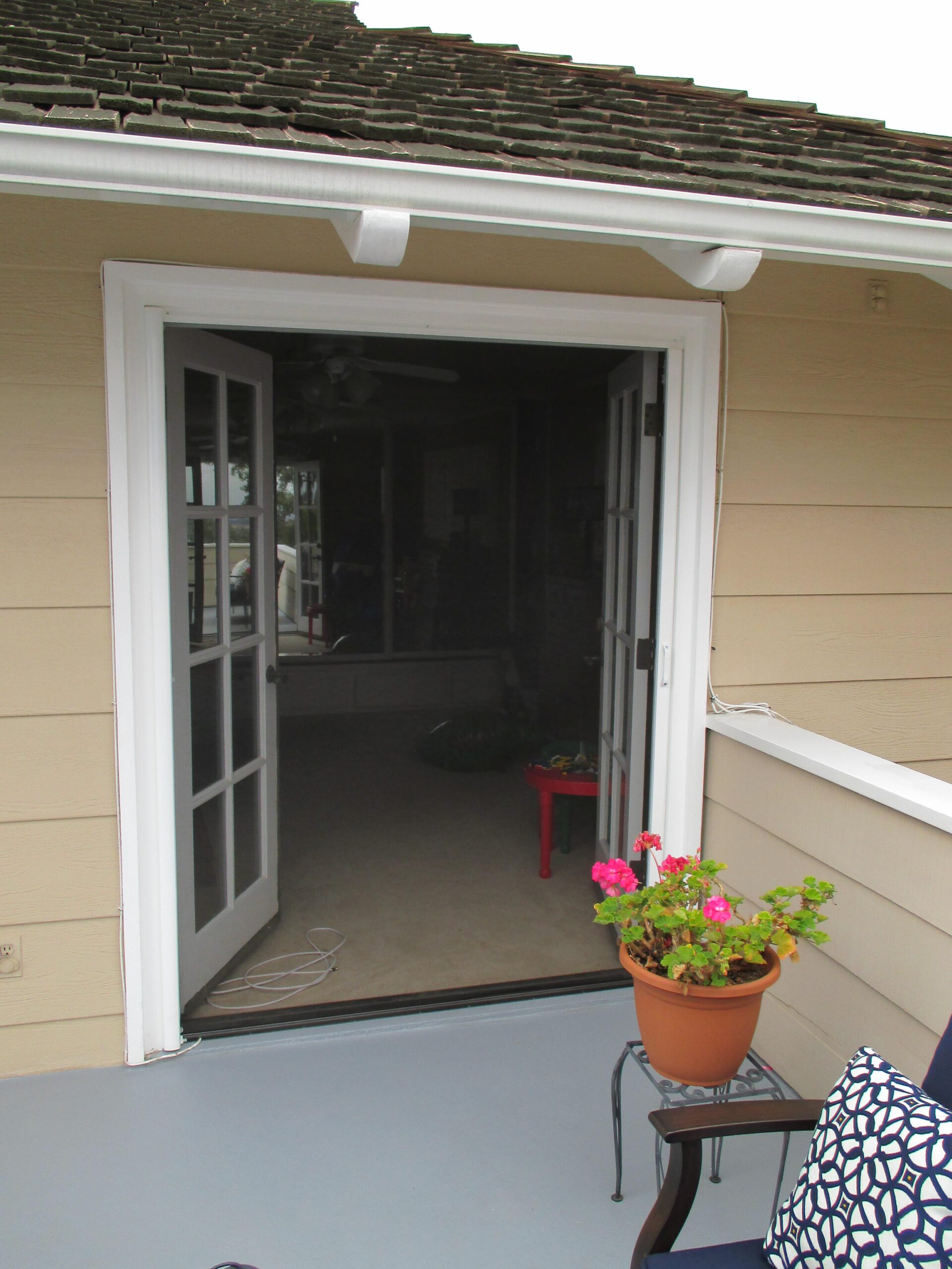 Single Over Double Doors | California Retractable Screen Doors